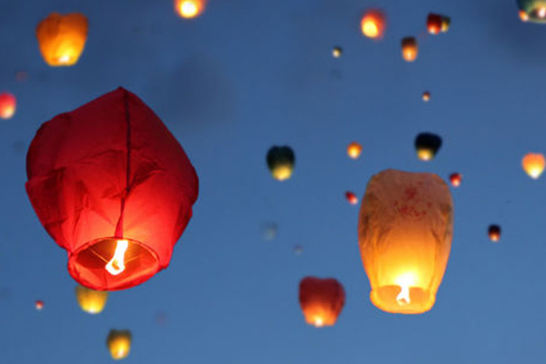Coloured Sky Lanterns | Chinese Sky Lantern Company
